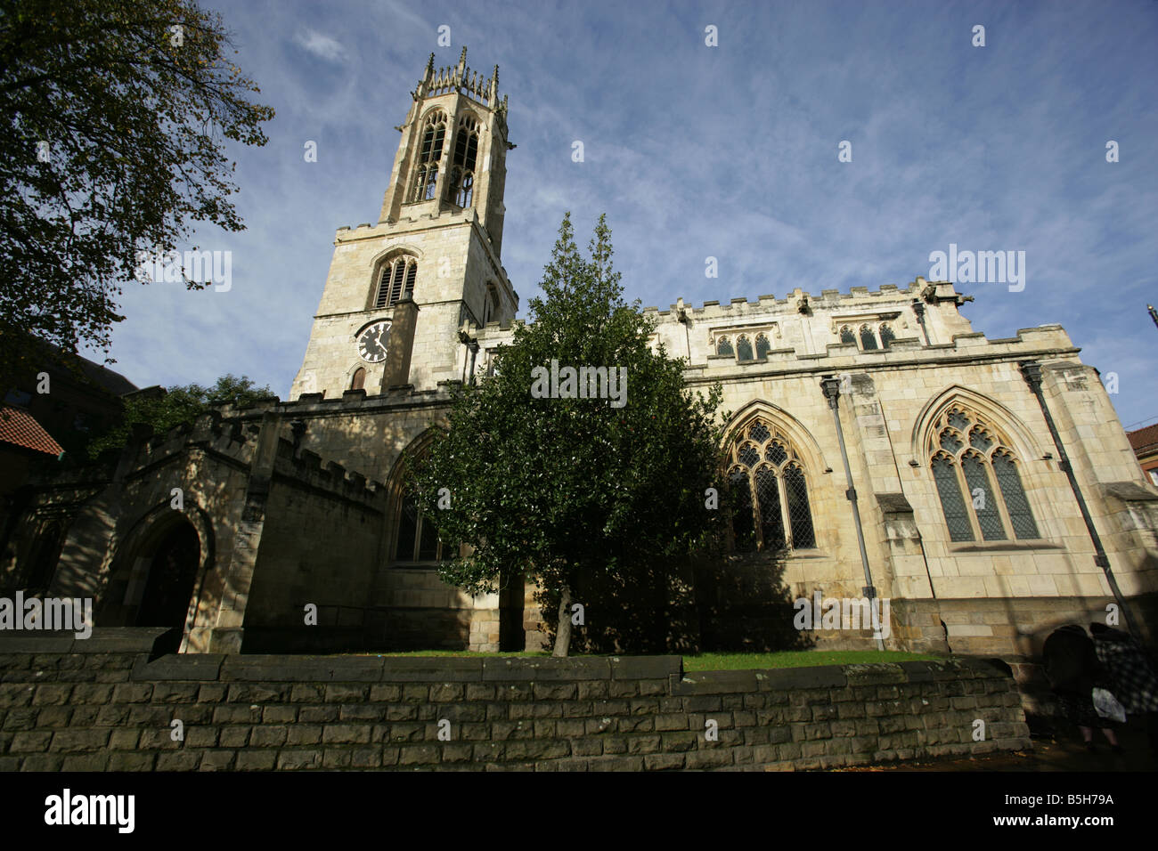 City of York, England. The 14th century All Saints Pavement Church with ...