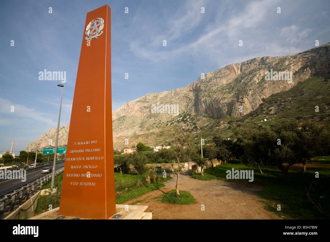 Commemoration Monument to the mafia victims Judge Giovanni Falcone his ...