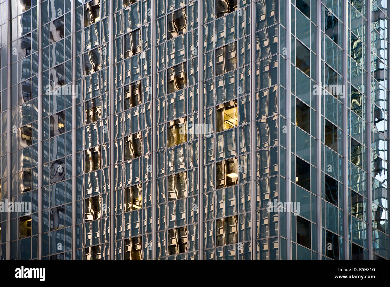 Reflections in skyscraper in Manhattan New York City USA Stock Photo ...