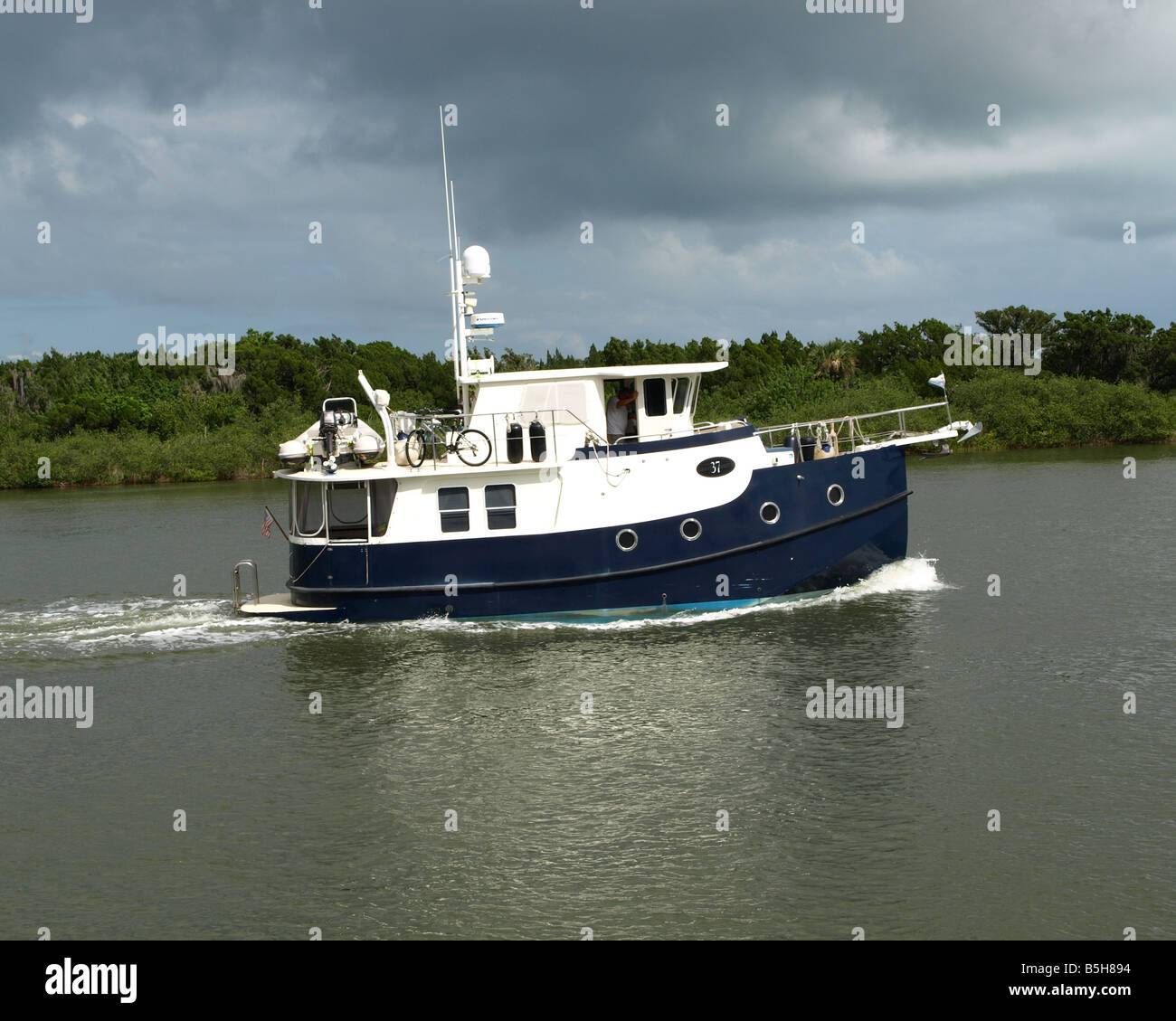THE TRAWLER YACHT ROSE FROM BRISTOL RHODE ISLAND ON THE INTRACOASTAL ...