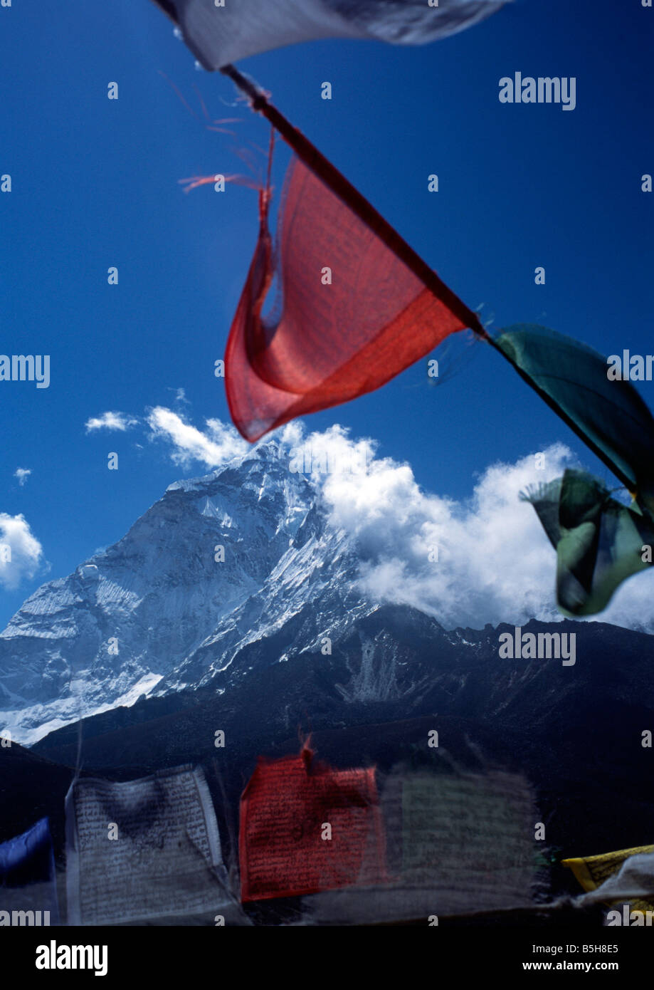 prayer flags, Himalayas, Nepal Stock Photo - Alamy