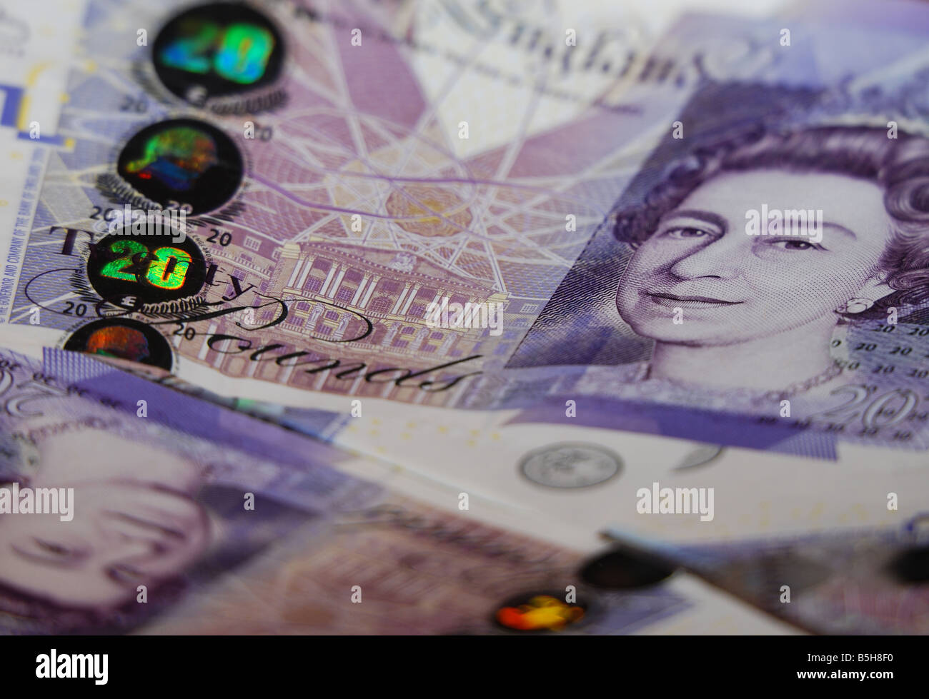 British uk 20 pound notes hi-res stock photography and images - Alamy