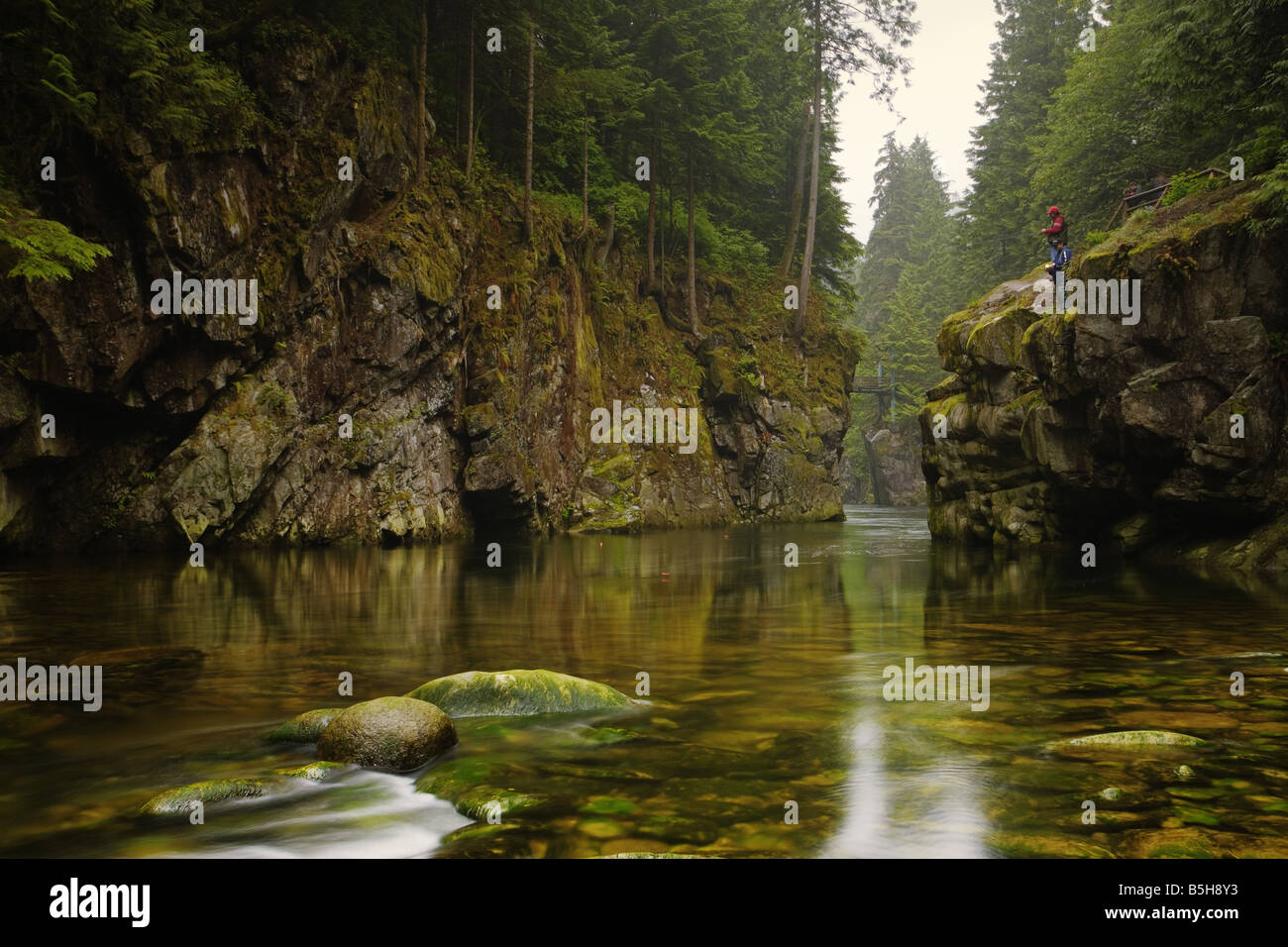 fishing in Capilano river Stock Photo - Alamy