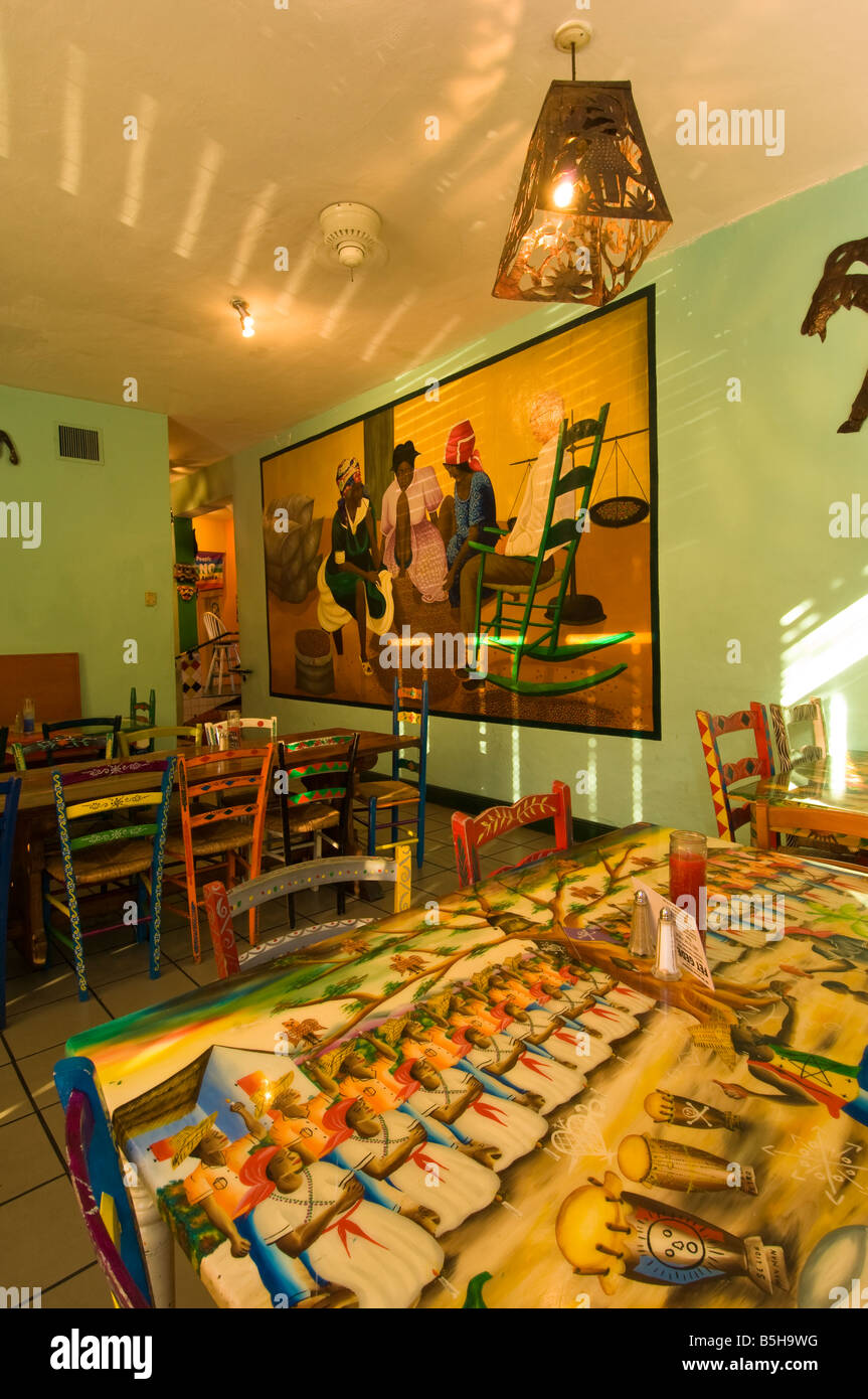 United States Of America Florida Miami South Beach Tap Tap Haitian ...