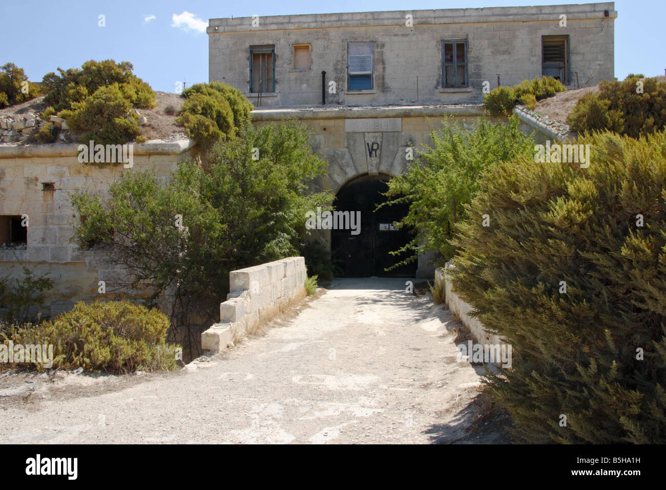 The "Gate House" of the Victorian Fort at Delimara Point, Malta Stock ...