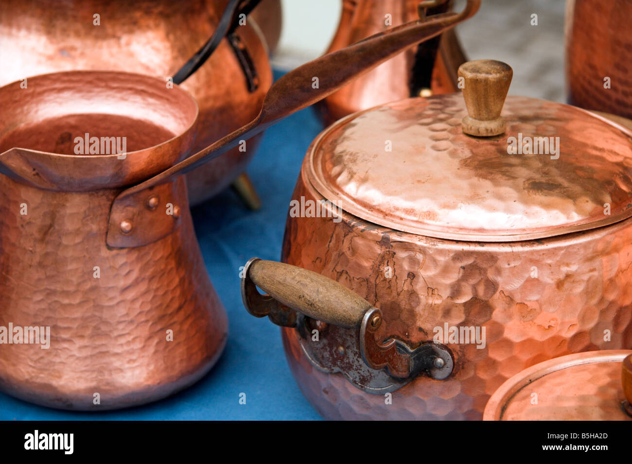 Hand made copper ware, Sibiu, Transylvania, Romania Stock Photo - Alamy