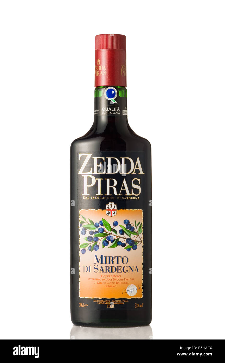 Typical liqueur made of myrtle of Sardinia Italy Stock Photo - Alamy