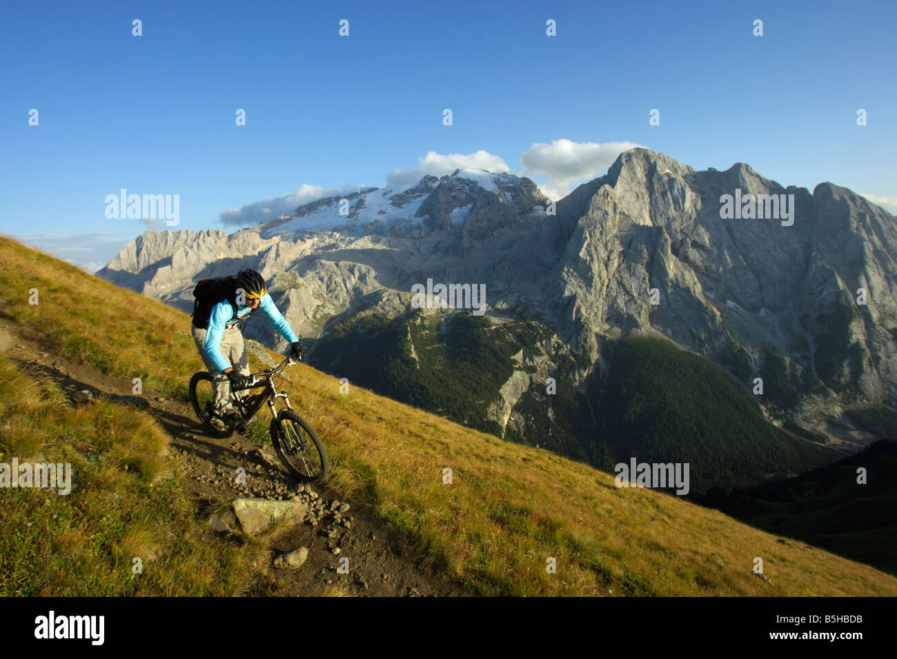 Mountainbike rider in the mountains Stock Photo - Alamy