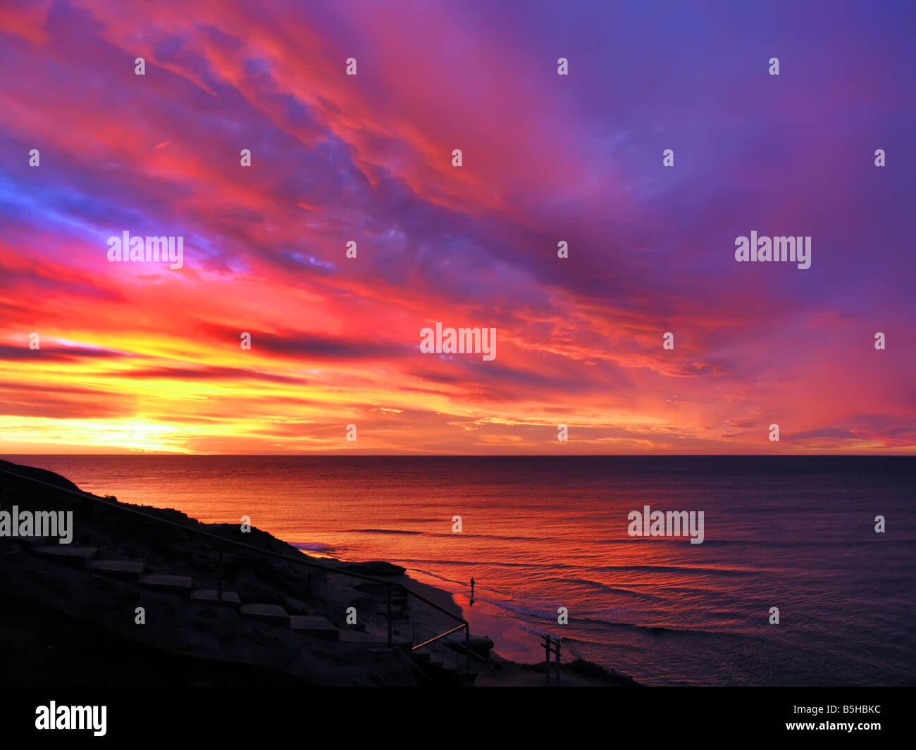 South Port Sunset Stock Photo - Alamy