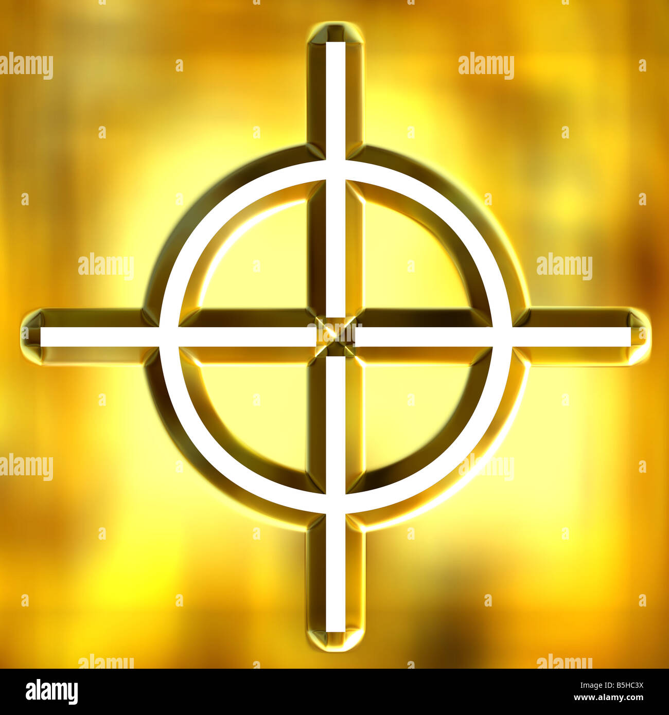 3d golden framed target Stock Photo - Alamy
