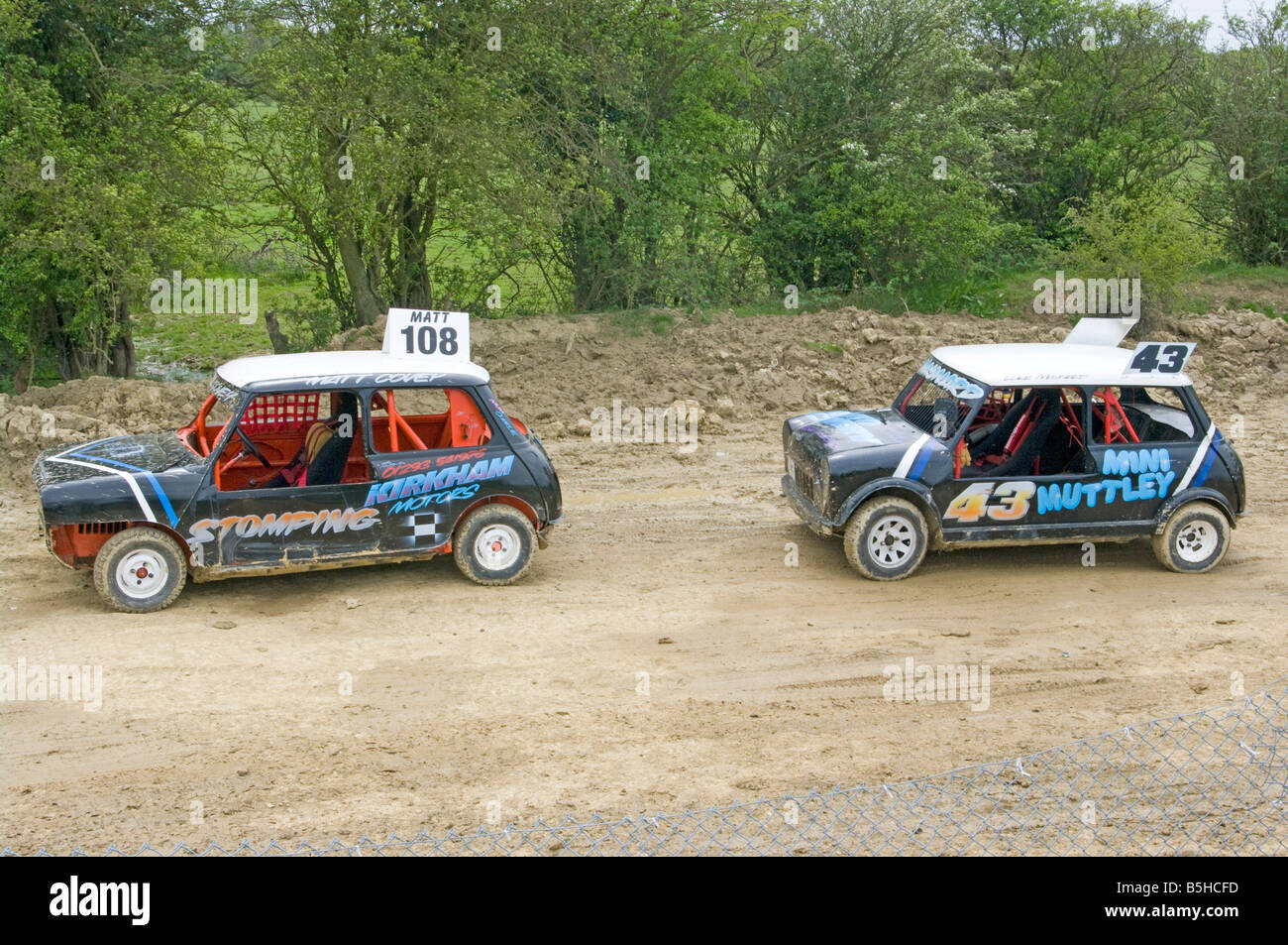 Two Banger Racing Stock Cars Minis Smallfield Raceway Surrey Stock ...