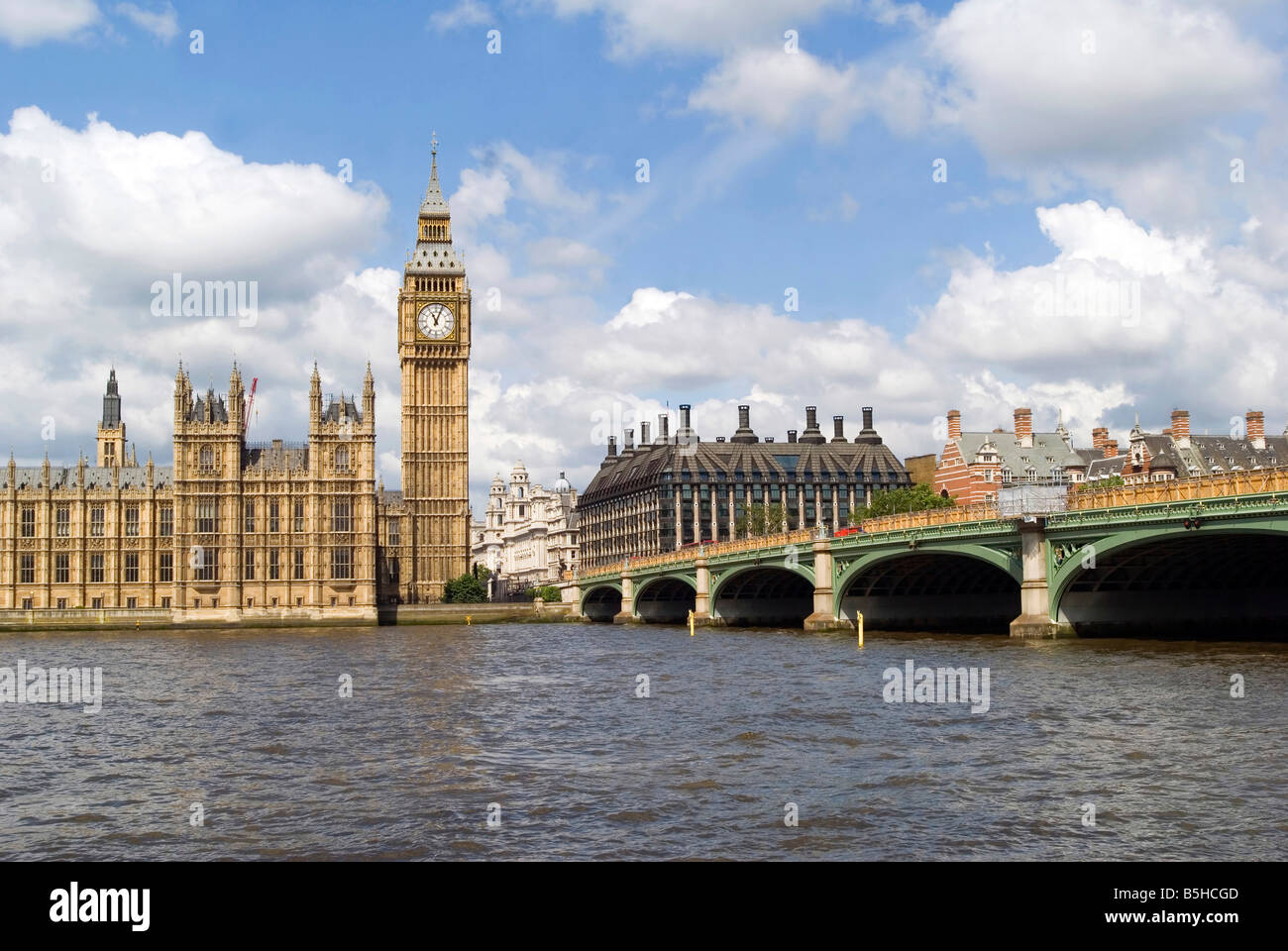 Westminster Bridge with Big Ben by day Stock Photo - Alamy