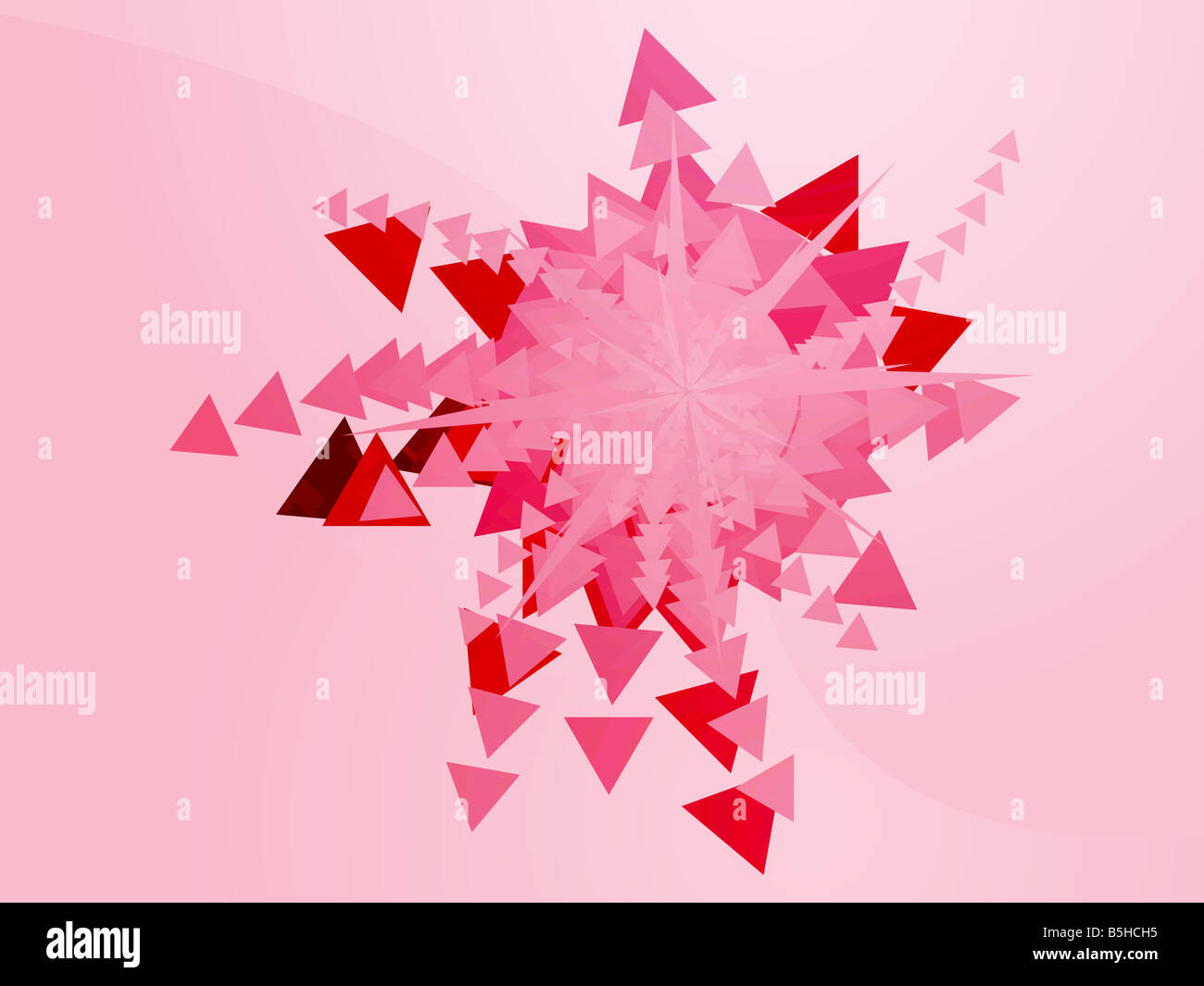 Explosion of geometric shapes abstract rendered illustration Stock ...