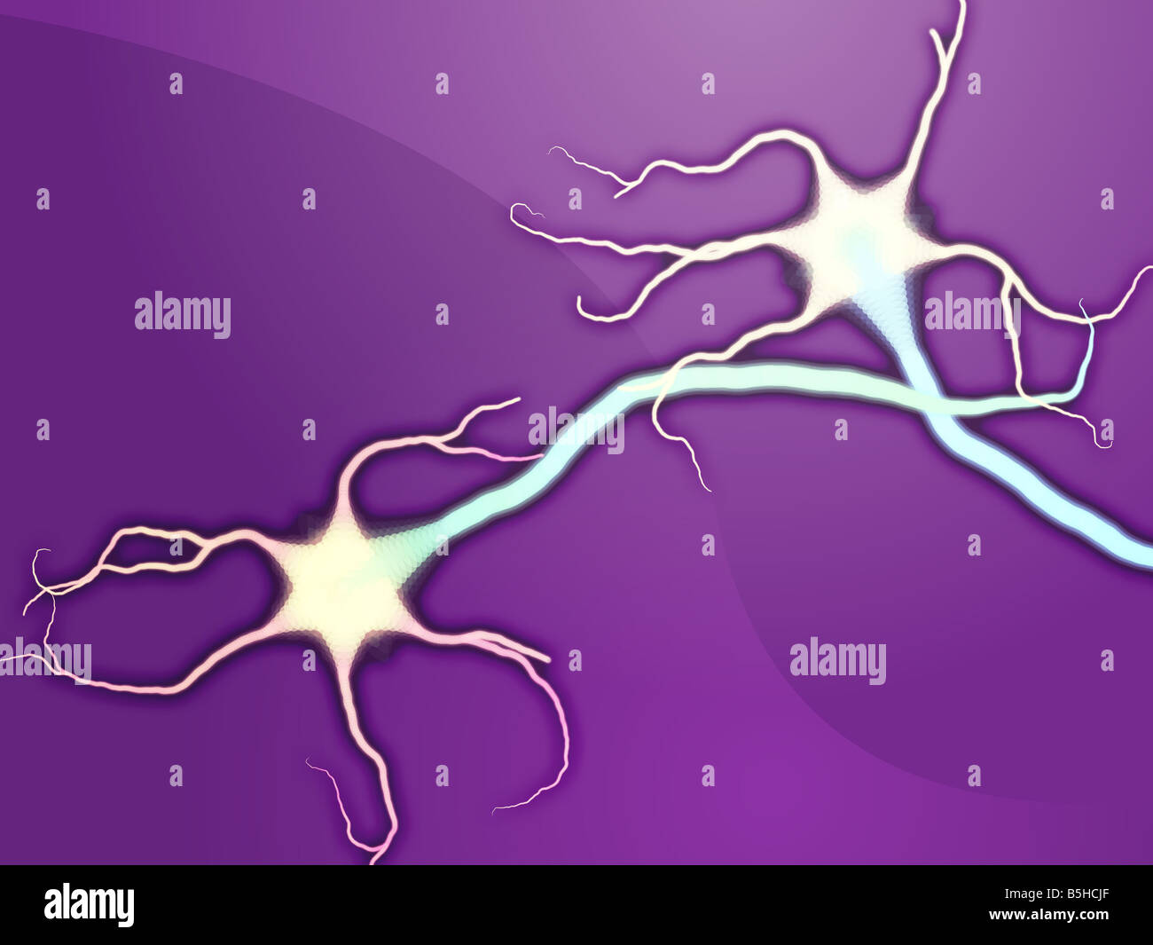 Illustration of neuron nerve cells abstract graphic render Stock Photo ...