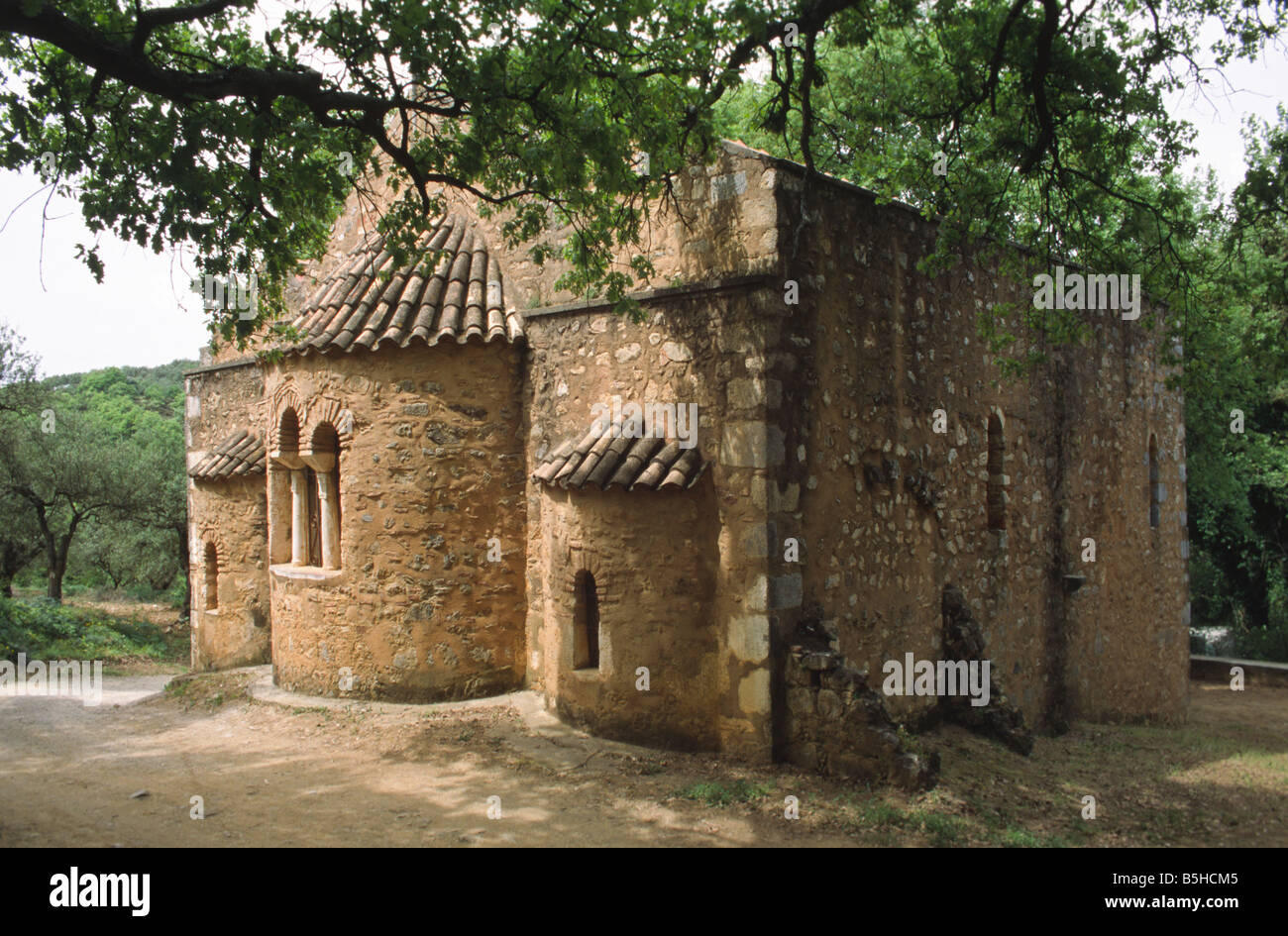 Byzantine chapel on Crete Greece Stock Photo - Alamy