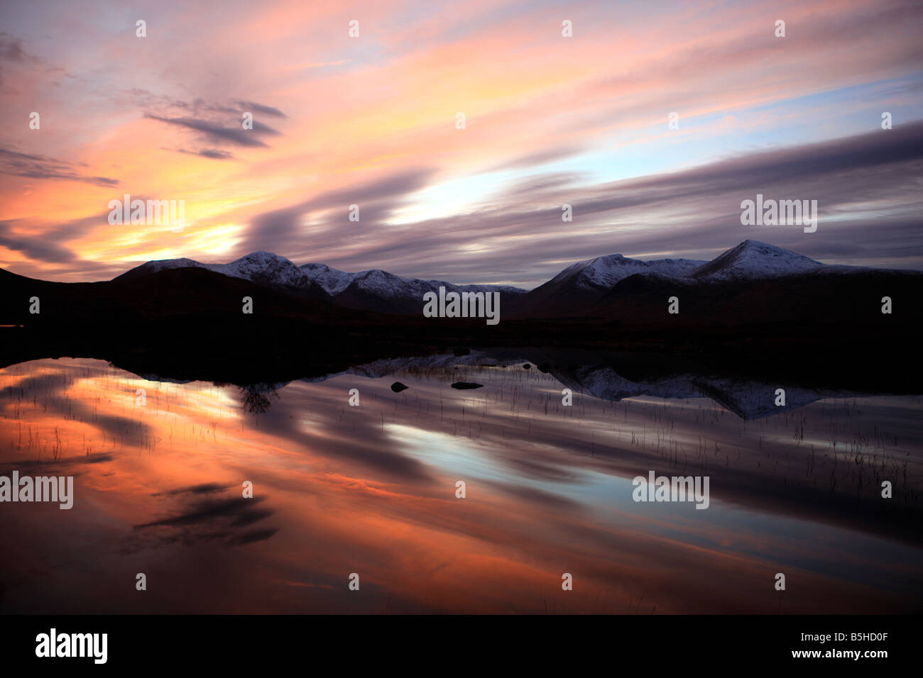 Sunset Rannoch Moor Stock Photo - Alamy