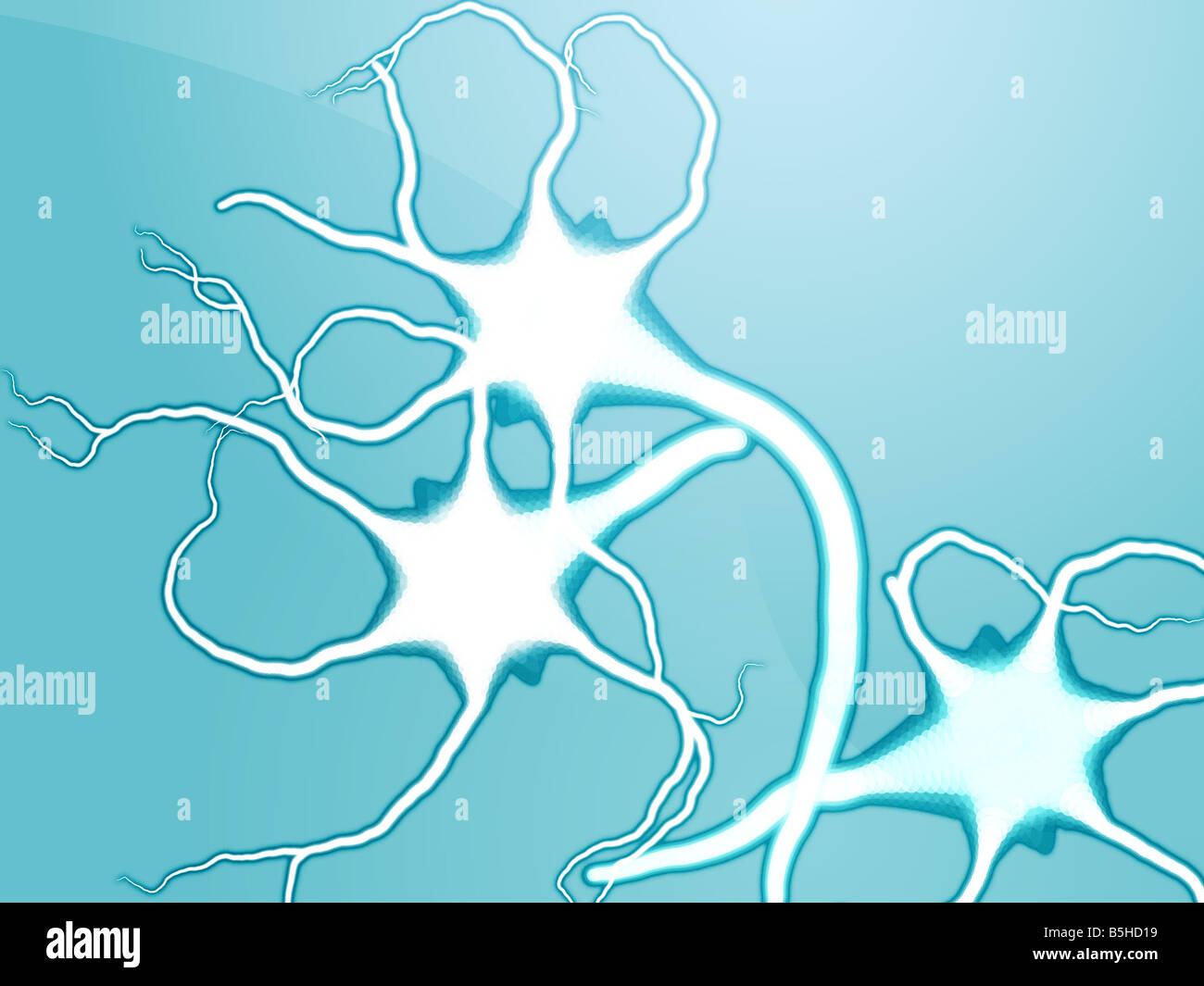 Illustration of neuron nerve cells abstract graphic render Stock Photo ...