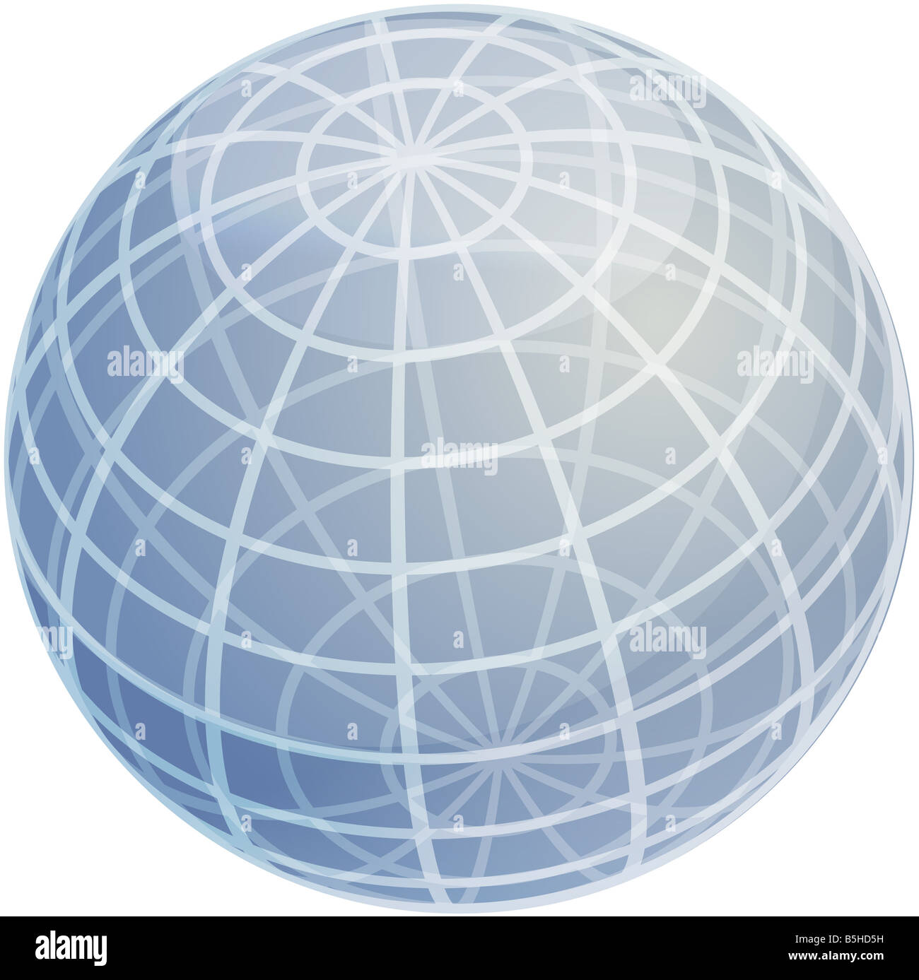 Blank glossy sphere with 3d grid pattern Stock Photo - Alamy