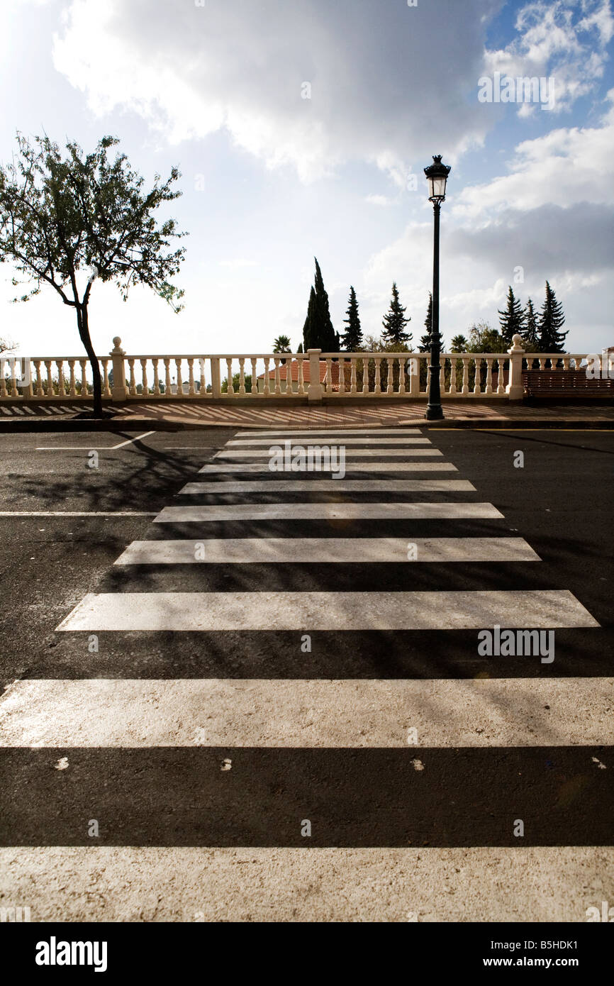 A zebra crossing in Puntagorda on La Palma, Canary Islands, Spain Stock ...