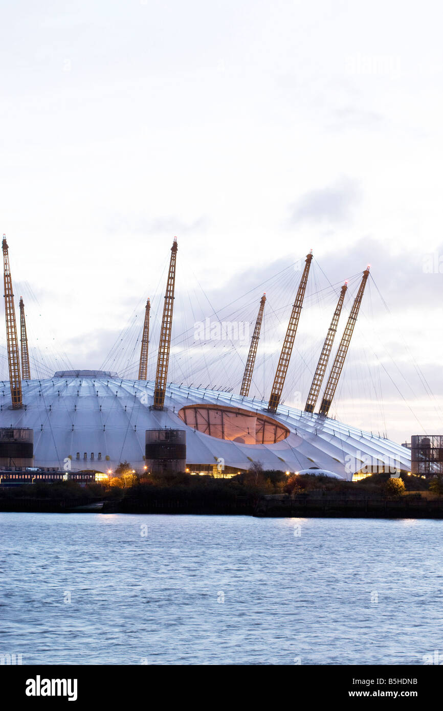 Views of The O2 Arena at dawn formerly The Millennium Dome on The ...