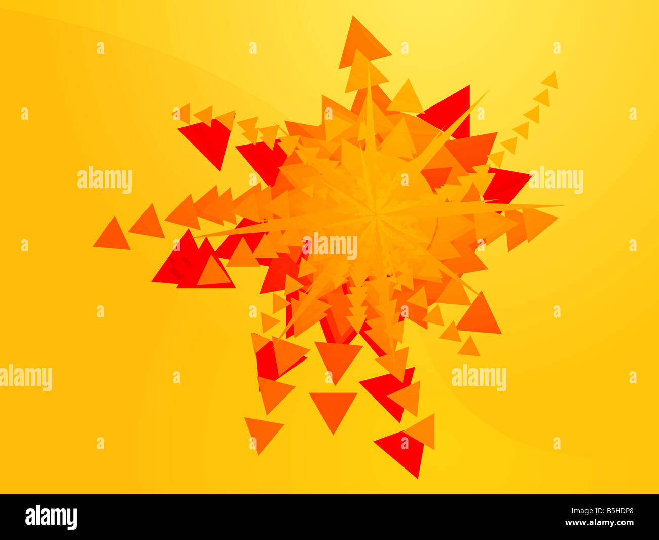 Explosion of geometric shapes abstract rendered illustration Stock ...
