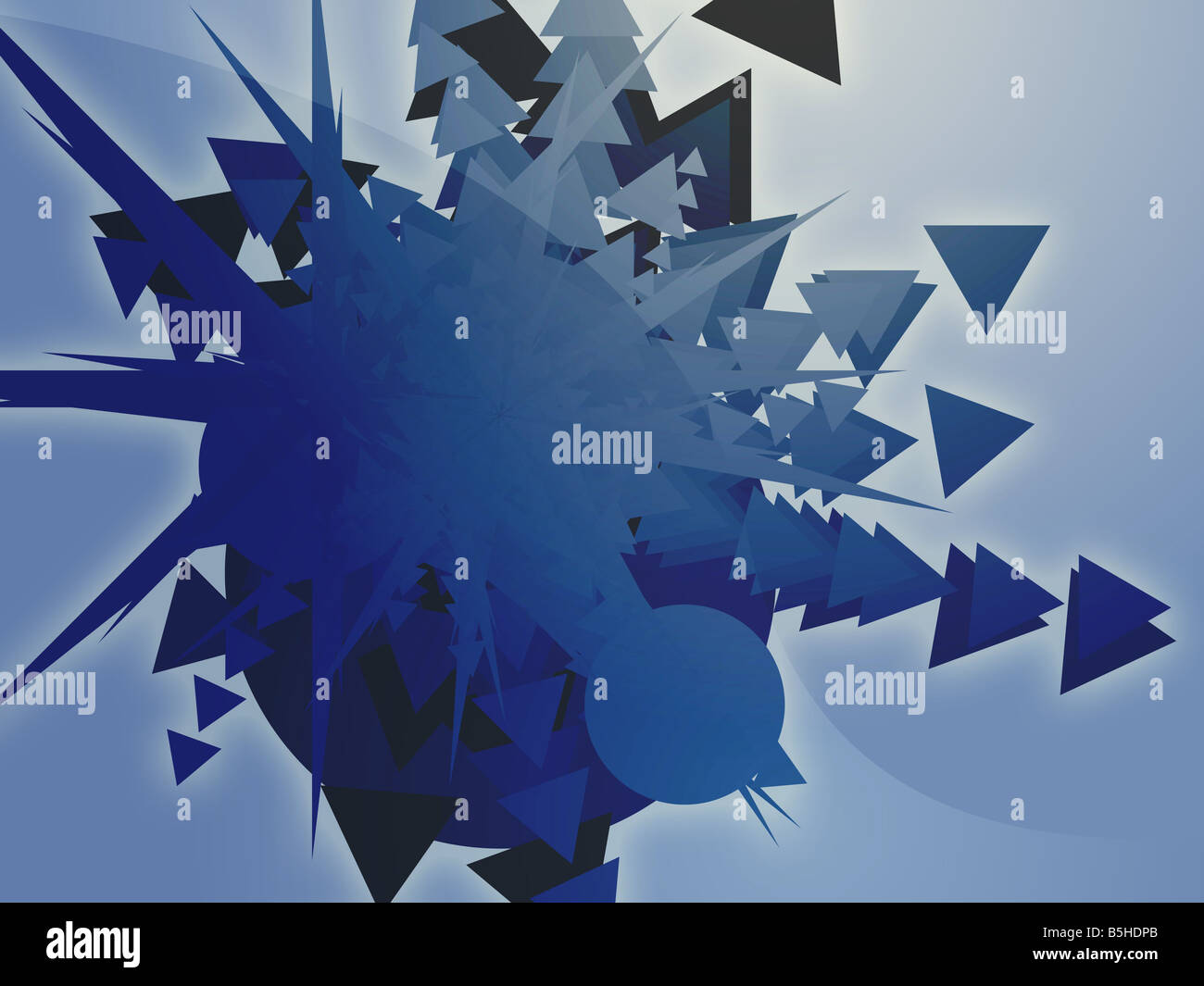 Explosion of geometric shapes abstract rendered illustration Stock ...