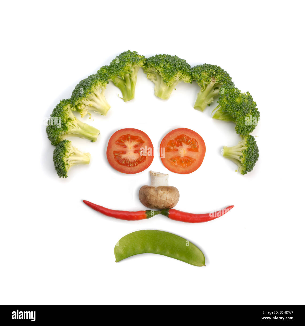 Face made of vegetables Stock Photo - Alamy