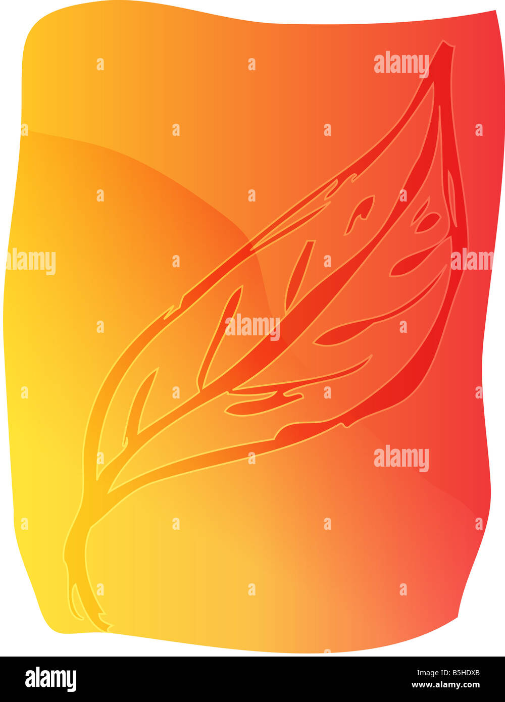 Illustration of a leaf smooth zen lineart Stock Photo - Alamy