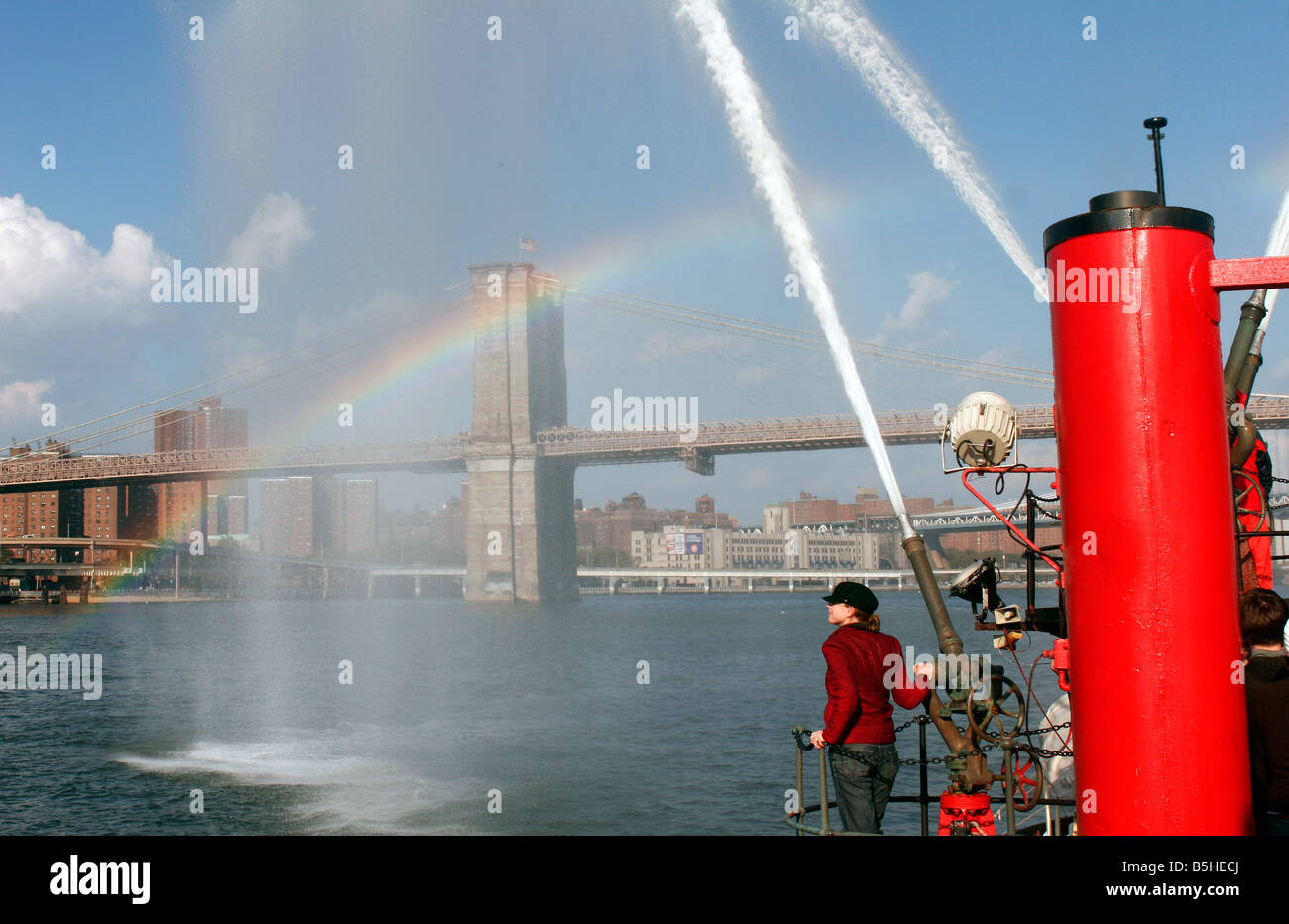 john j harvey fireboat Stock Photo - Alamy