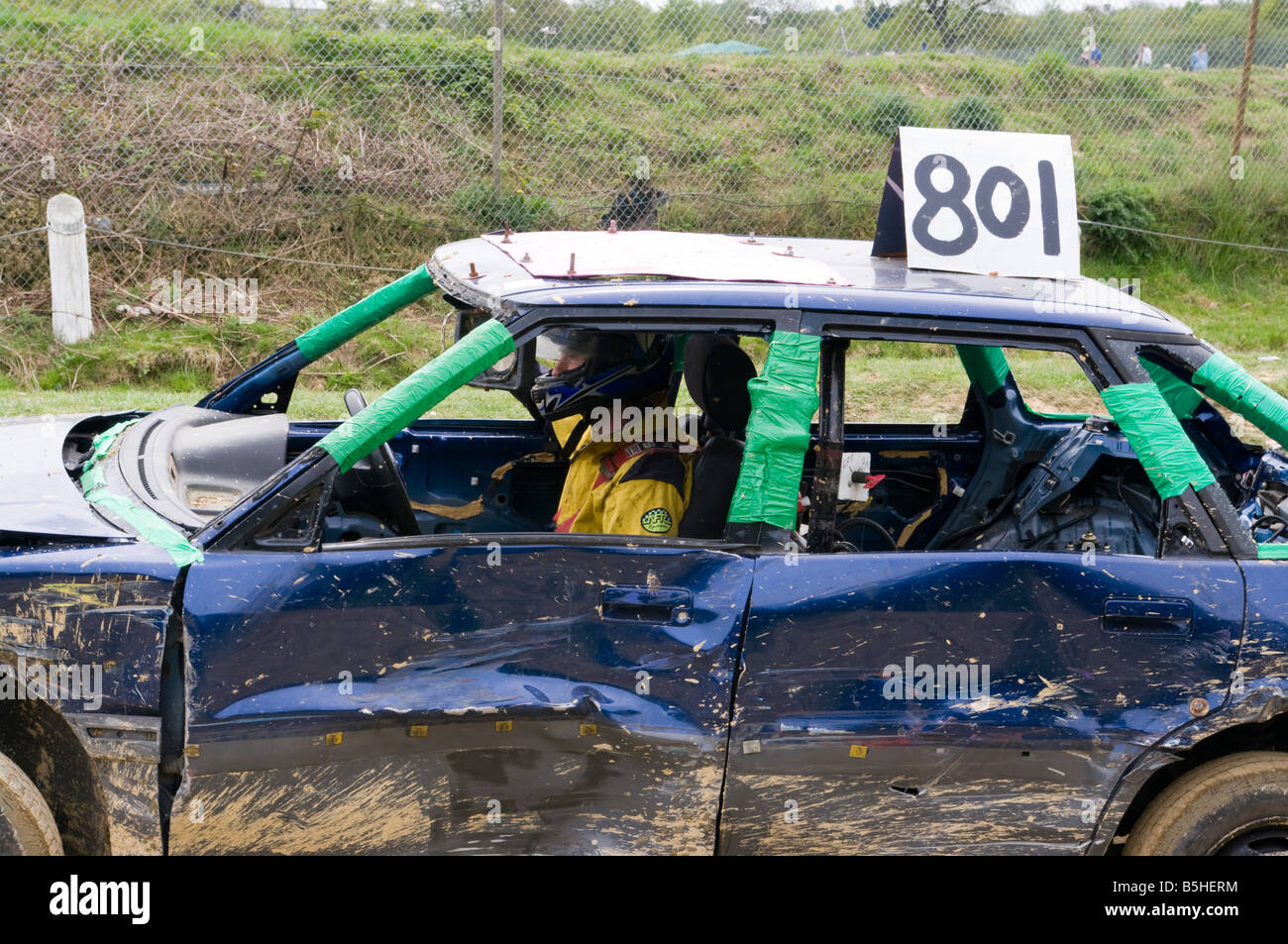 Banger Racing Stock Car and Driver Smallfield Raceway Surrey Stock ...