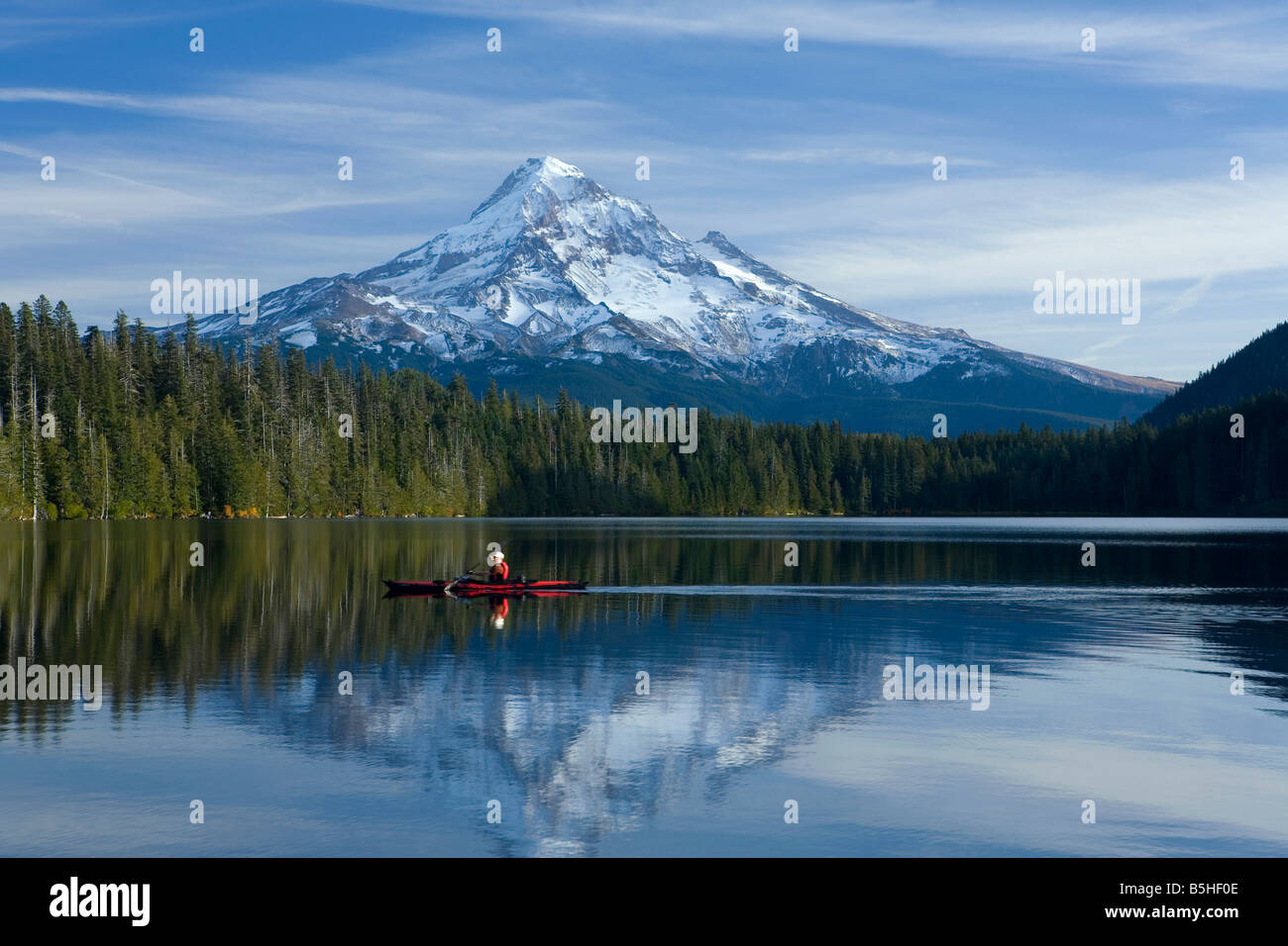 Lost Lake, Kayaking, Mount Hood, Oregon, United States, fall Stock ...