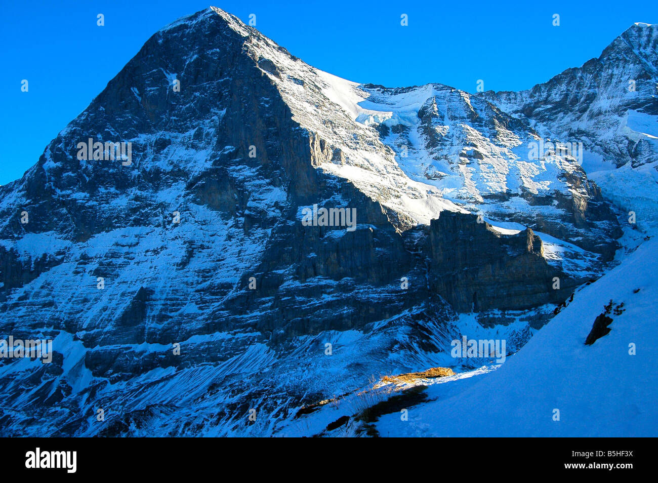 North face of Mt Eiger, Bernese Oberland, Grindelwald, Switzerland ...
