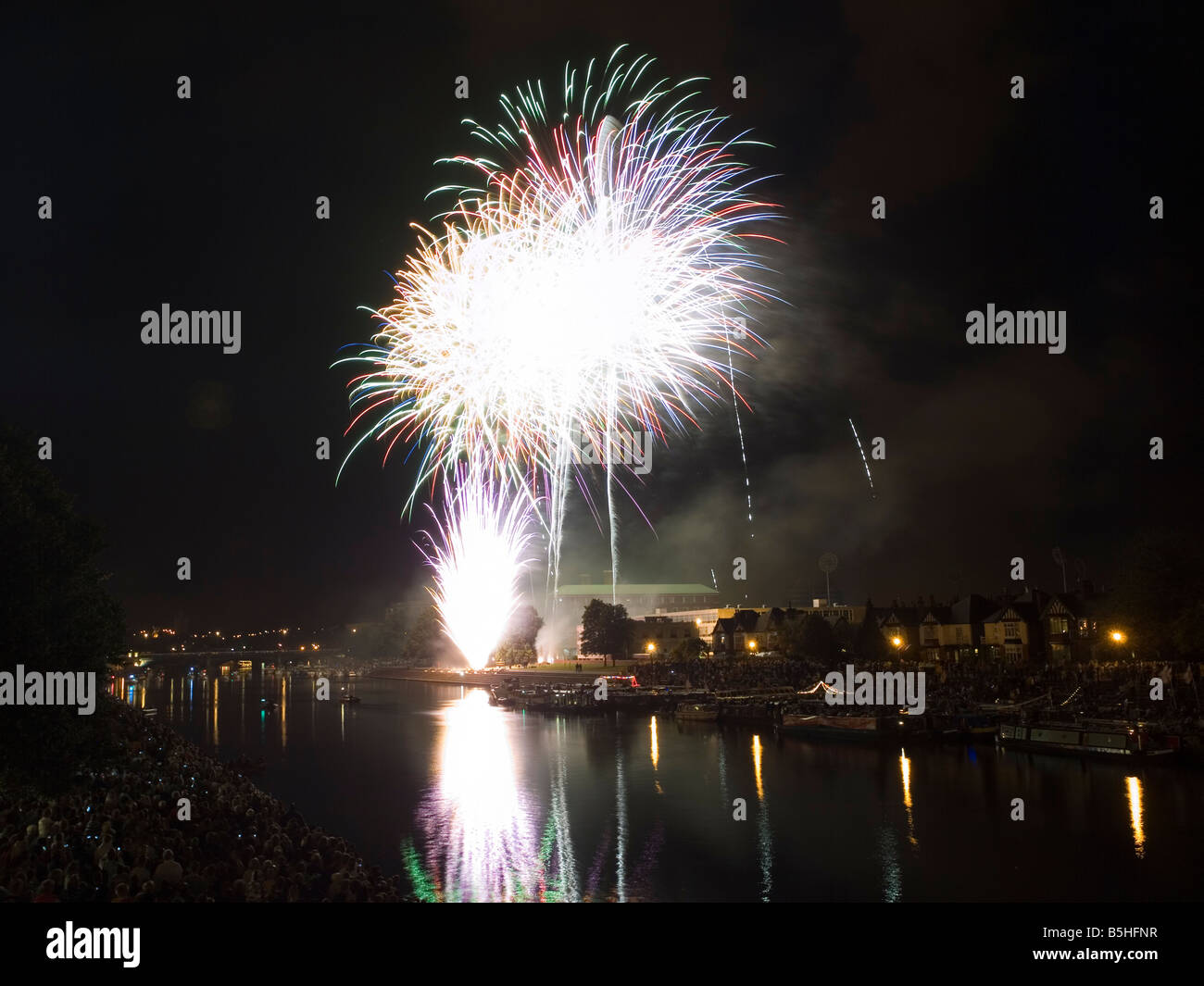 The annual fireworks display at the Riverside Festival in Nottingham ...
