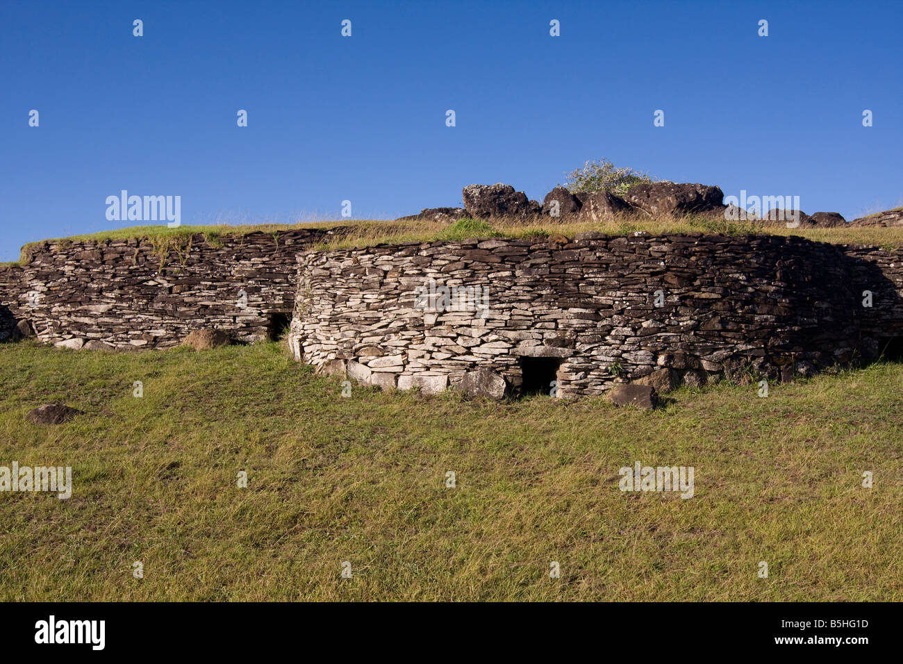 Village ruins of Orongo, Easter Island, Chile Stock Photo - Alamy