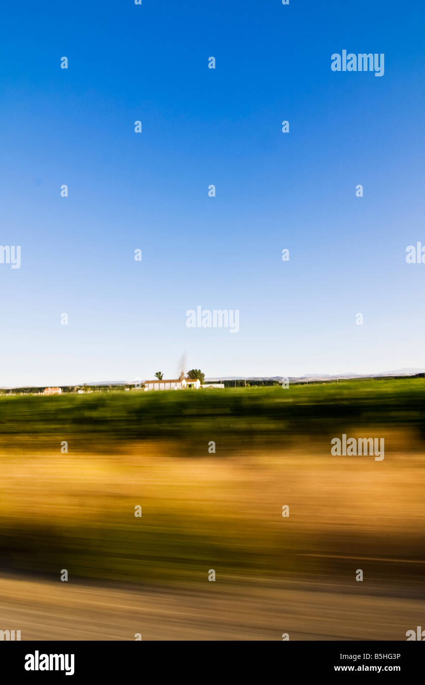 Crossing countryside at high speed Stock Photo - Alamy