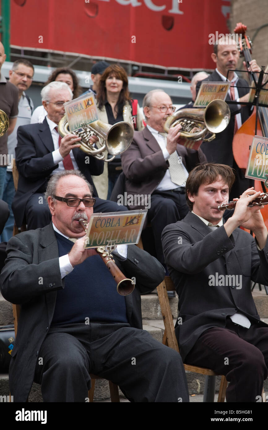 A cobla band performing in Barcelona Stock Photo - Alamy