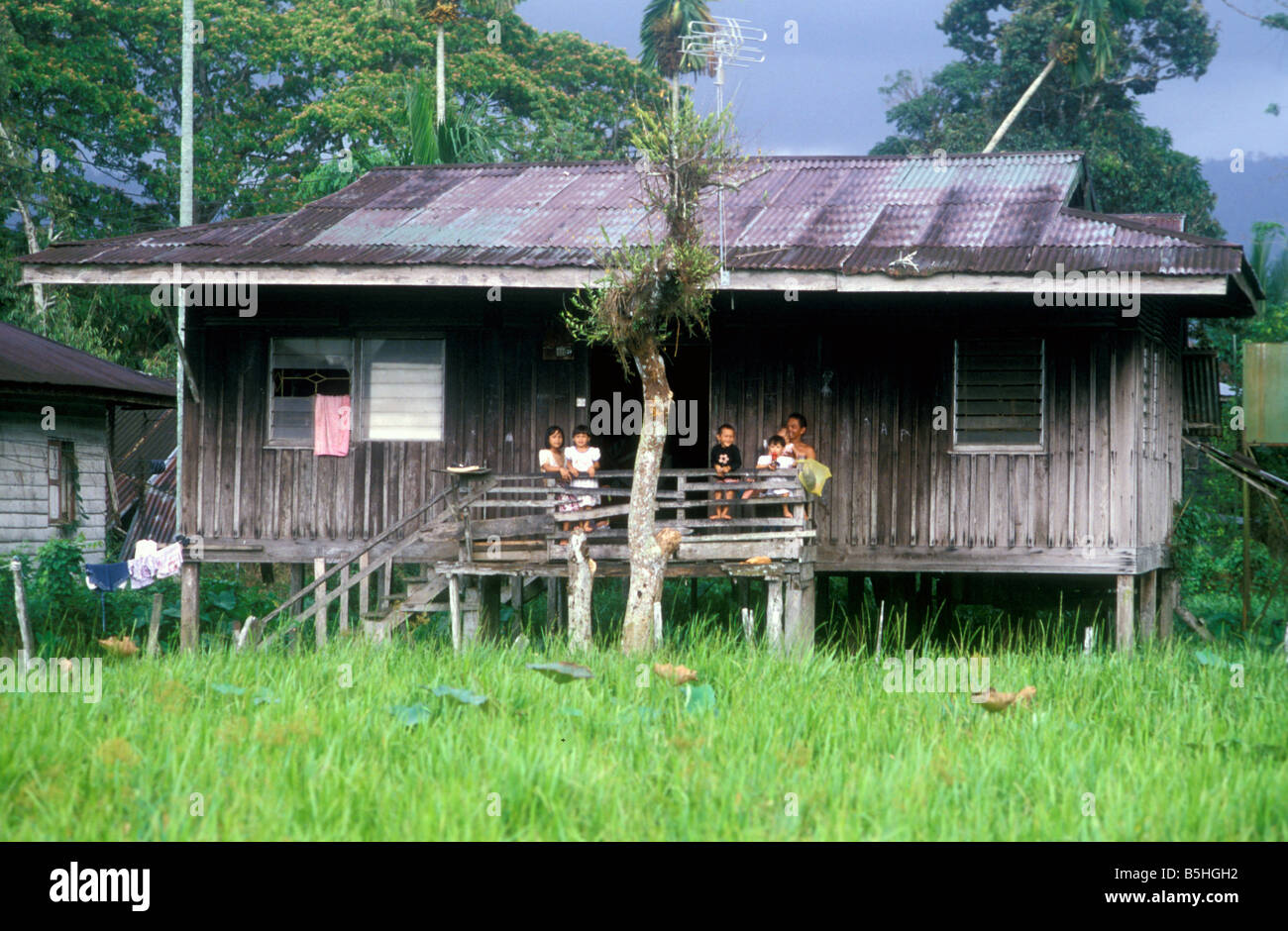 house in sabah borneo malaysia Stock Photo - Alamy
