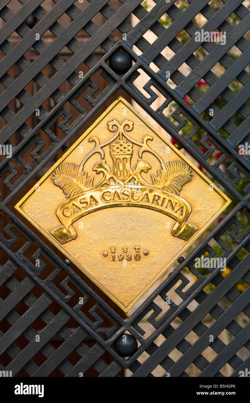 United States Of America Florida Miami South Beach Ocean Drive gate ...