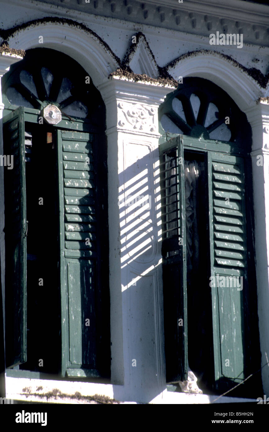 chinese house windows kuching sarawak east borneo malaysia Stock Photo ...