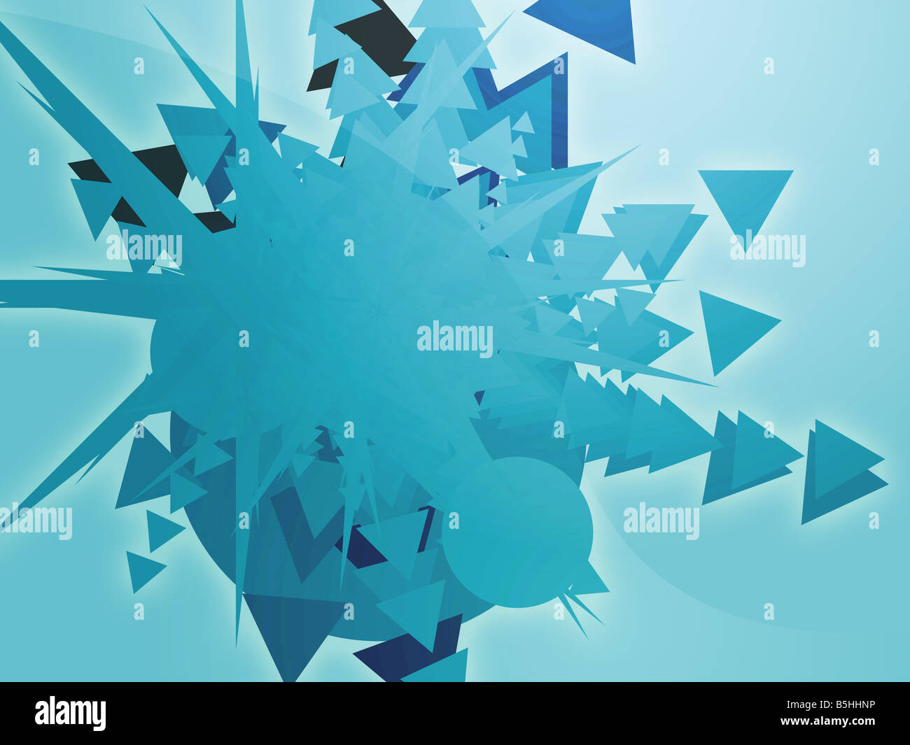 Explosion of geometric shapes abstract rendered illustration Stock ...
