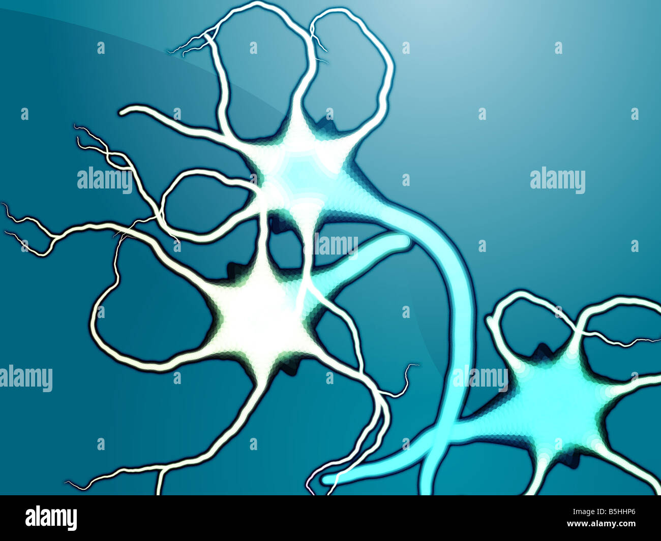 Illustration of neuron nerve cells abstract graphic render Stock Photo ...