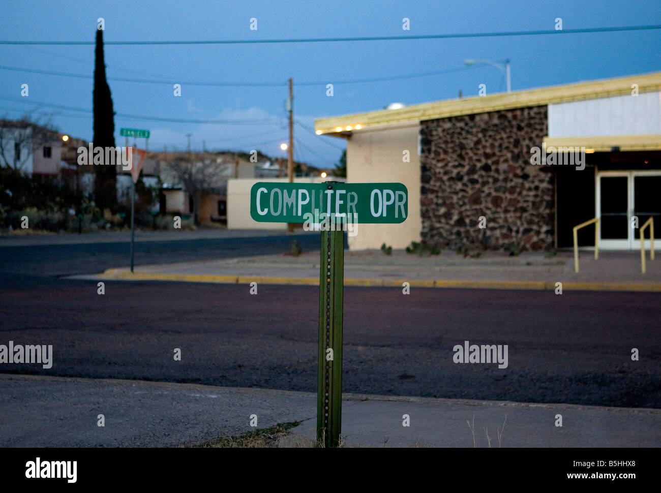 A "Computer Operator" sign Stock Photo - Alamy