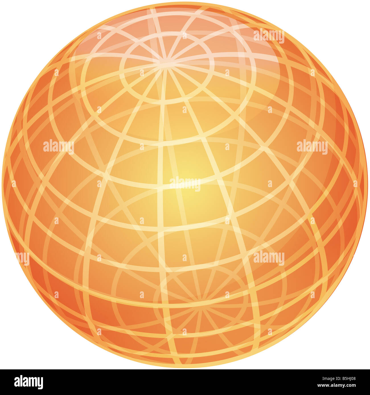 Blank glossy sphere with 3d grid pattern Stock Photo - Alamy