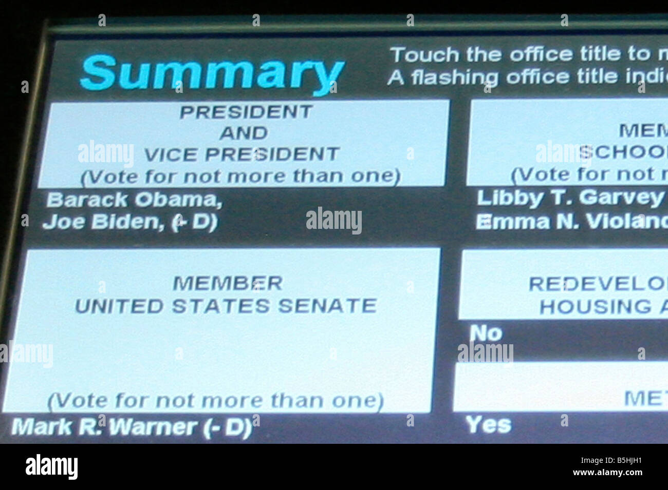 Electronic voting machine hi-res stock photography and images - Alamy