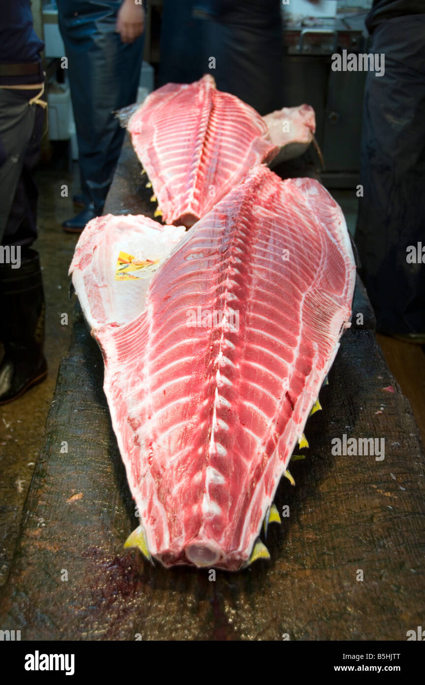 Fish on sale at Tsukiju Fish Market Tokyo Japan Stock Photo - Alamy