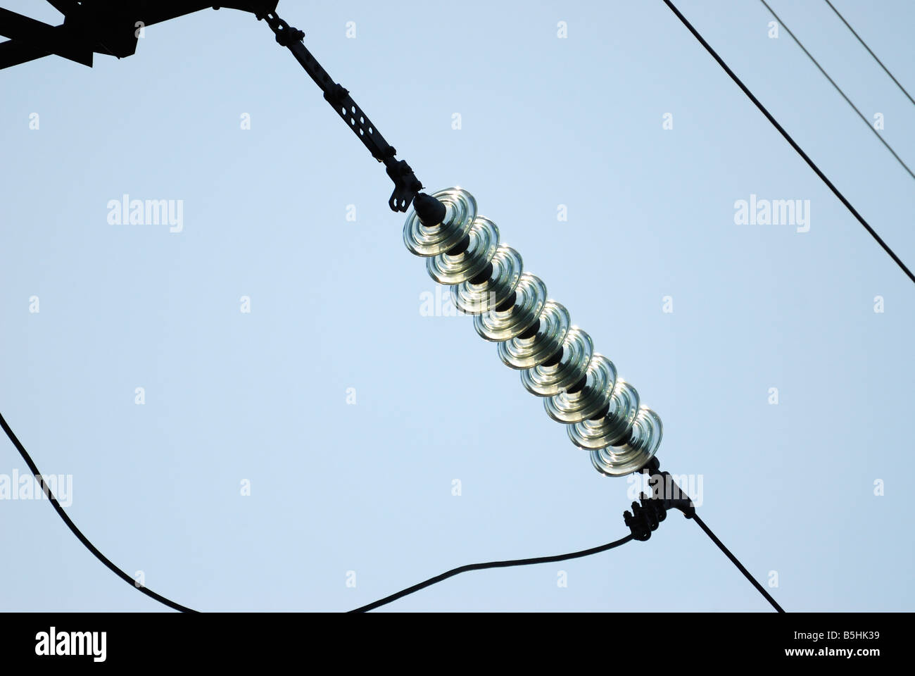 An isolator of the power pole Stock Photo - Alamy