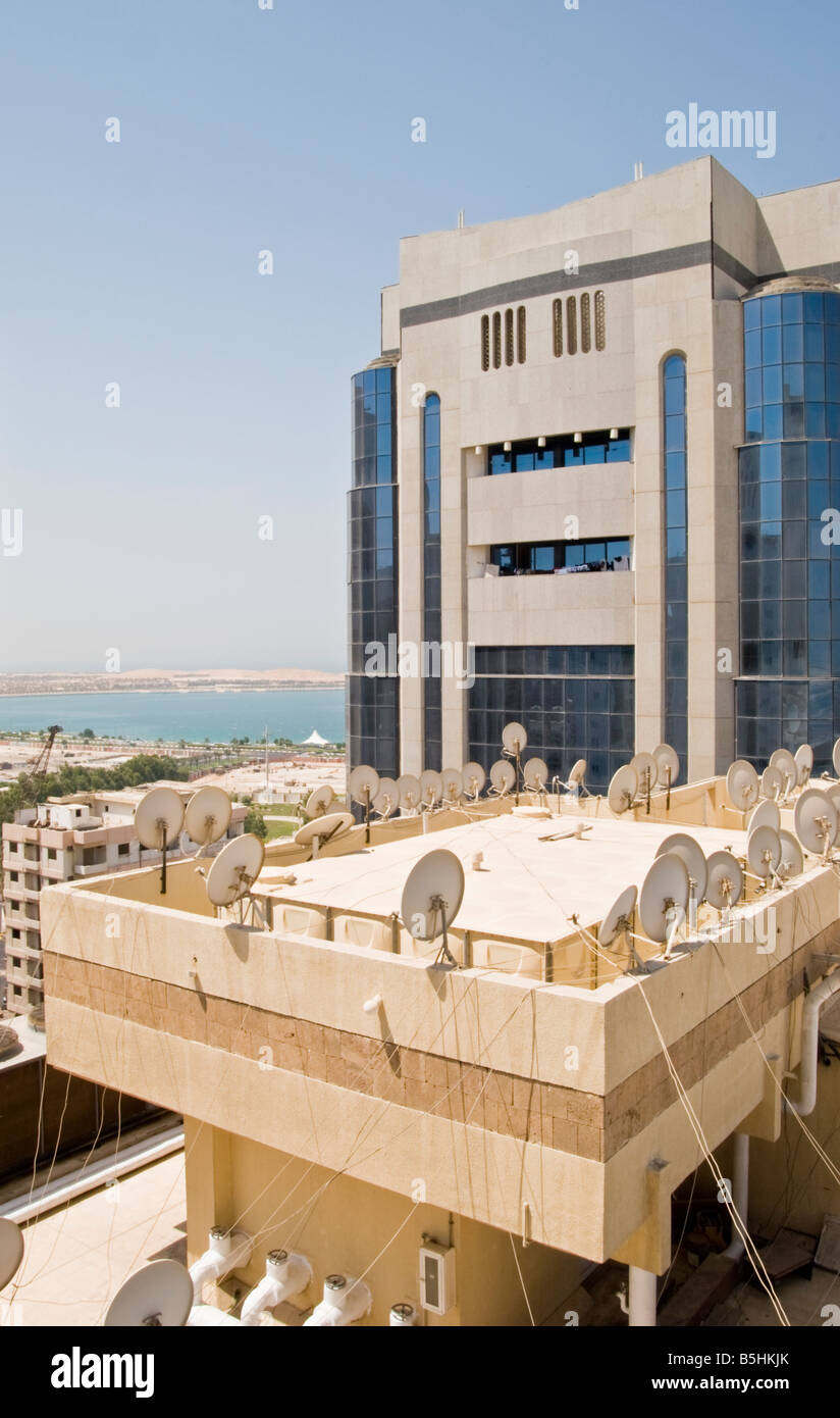 Satellite dishes covered of building hi-res stock photography and ...