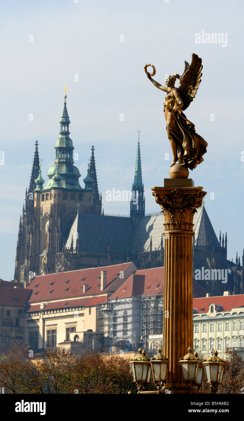 Czech Republic Prague Castle Jan Palach Square Rudolfinum Stock Photo ...
