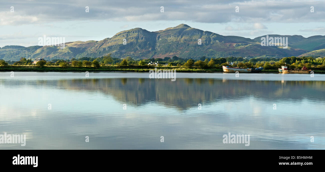 View from South Alloa over the River Forth to Dumyat in the Ochils ...