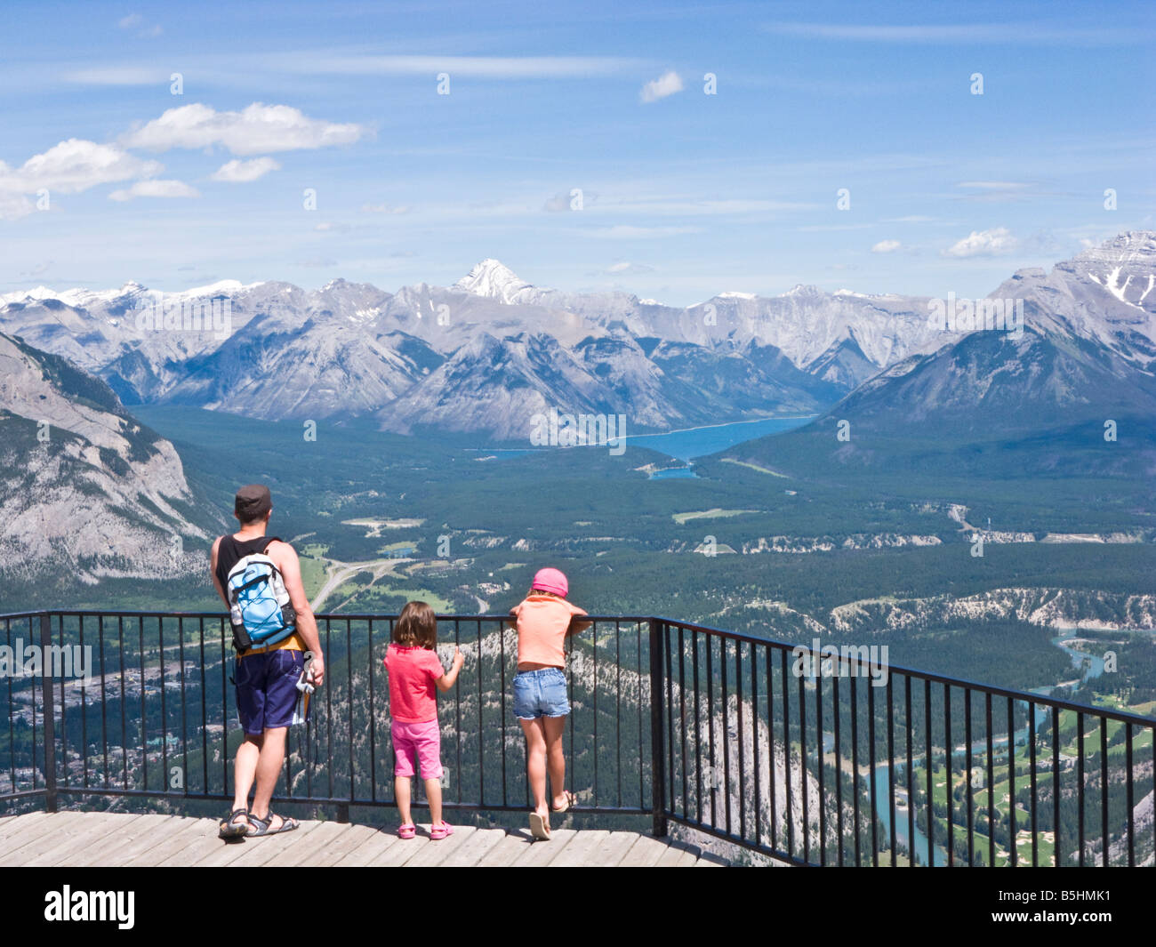 view from lookout at Sulphur Mountain, Banff, Alberta, Canada Stock ...
